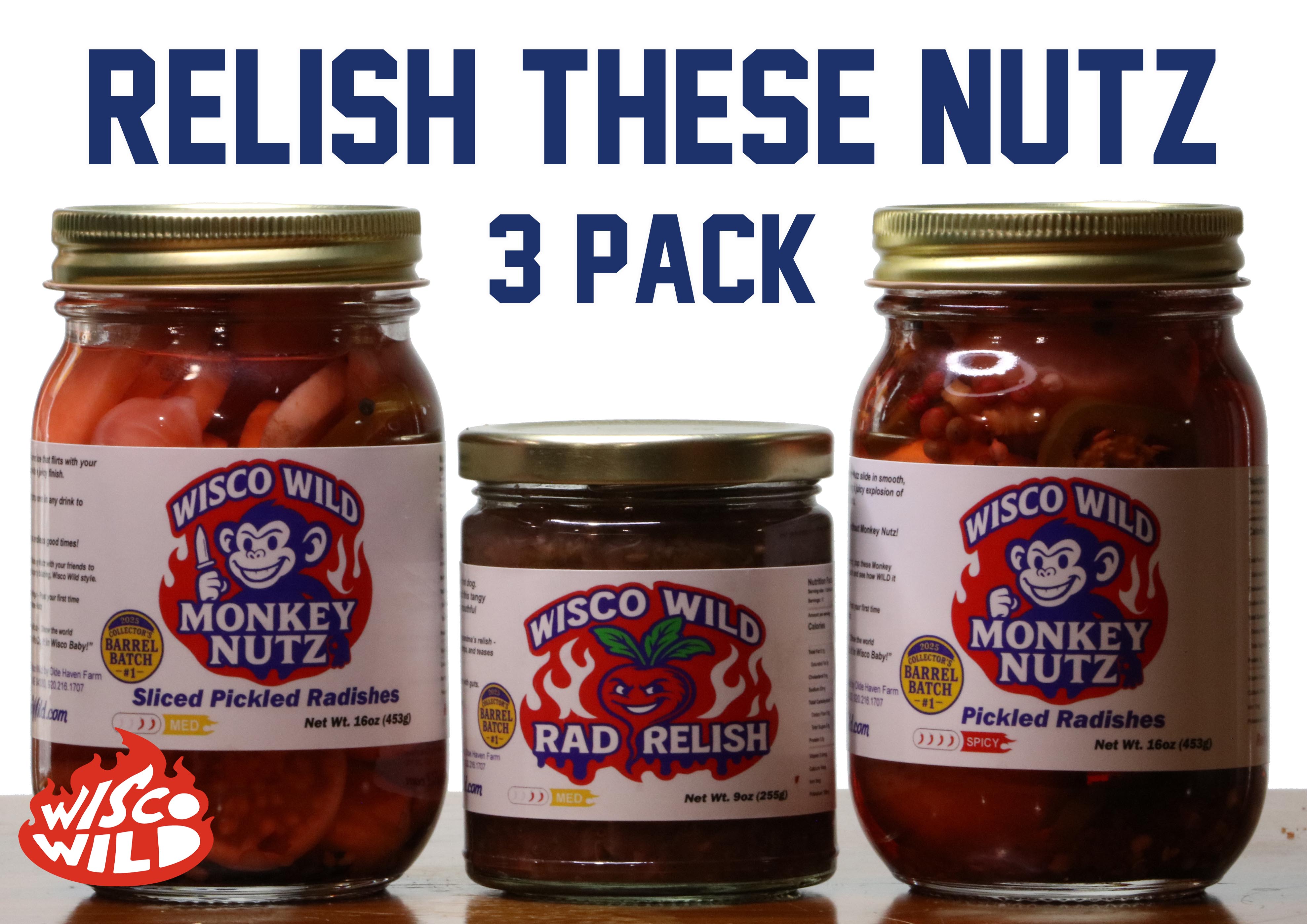 Relish These Nutz Sample 3 Pack – Wisco Wild
